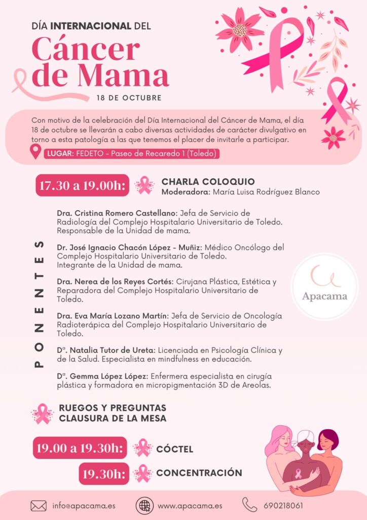 18 de Octubre - Día Internacional del Cáncer de Mama 2024 - Apacama